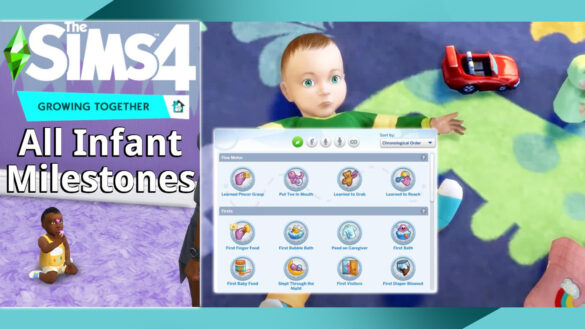 All infant milestones in The Sims 4 Growing Together - Wicked Sims Mods