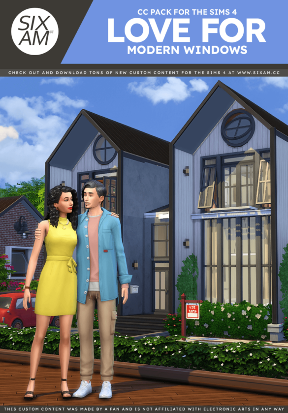 Love for Modern Windows CC Pack for The Sims 4 - Wicked Sims Mods
